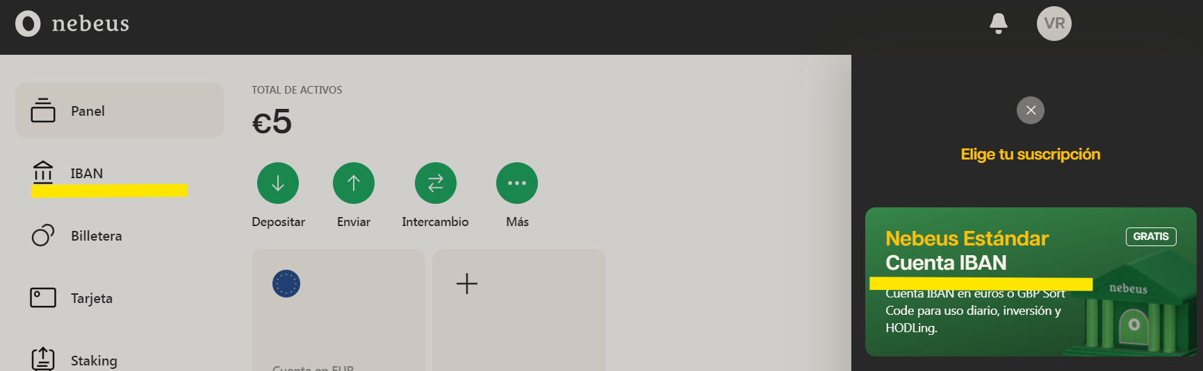 Open your virtual IBAN account